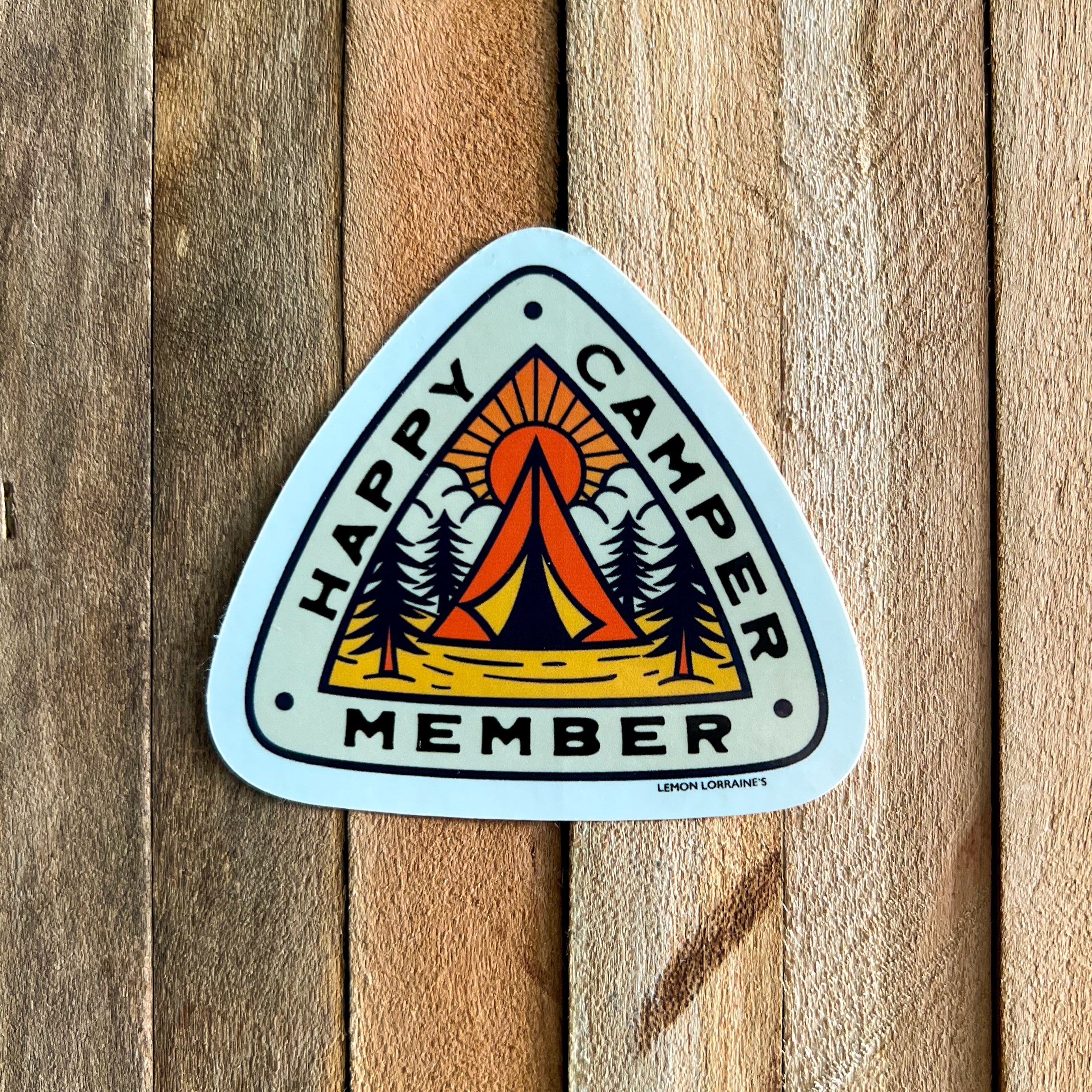 HAPPY CAMPER Sticker – Lemon Lorraine's LLC